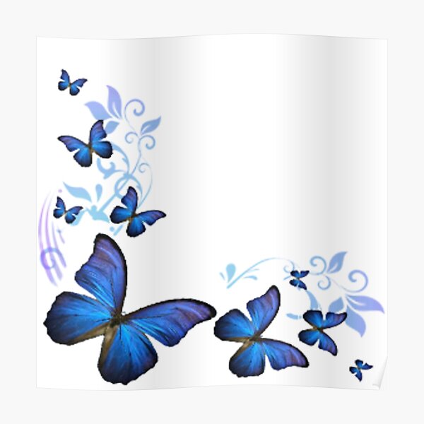 "Cute and attractive blue butterflies design to meditate in nature ...