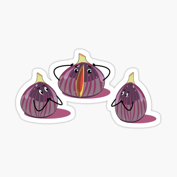 "Funny figs digital illustration " Sticker for Sale by Mashusha-art ...