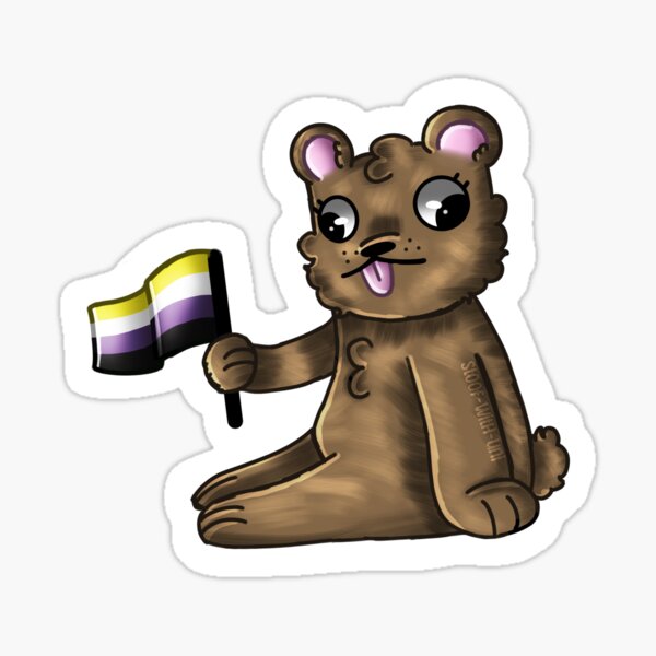 "Non-binary bear" Sticker by stoof-with-uni | Redbubble