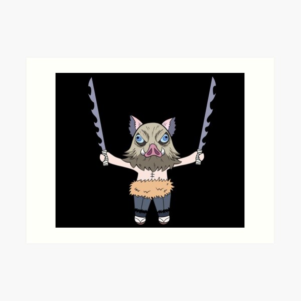 "Demon slayer Inosuke gym, kimetsu no yaiba pig" Art Print by ...