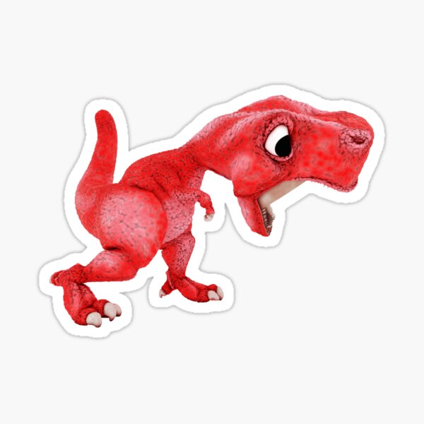 "Funny design red dinosaur " Sticker for Sale by mada-stor | Redbubble