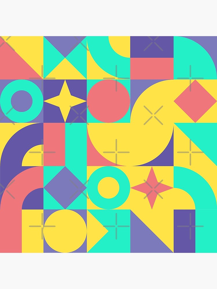 "Neo Geo Pattern Geometric Art Style Patterns" Poster for Sale by ...