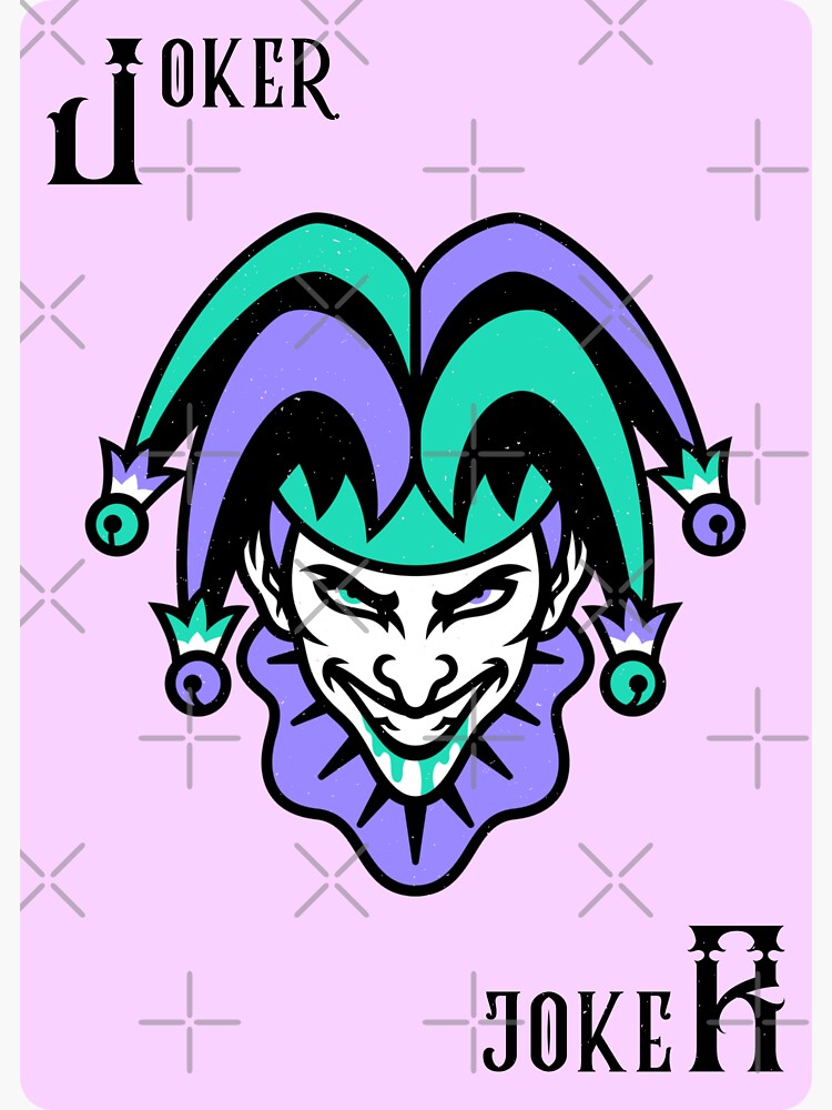 "Joker Playing Card" Sticker by Grateful-Fool | Redbubble