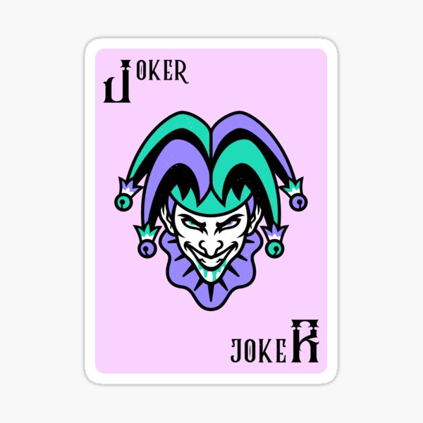 "Joker Playing Card" Sticker by Grateful-Fool | Redbubble
