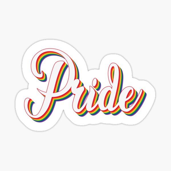 "Word pride with the colors of the LGBTI flag" Sticker for Sale by ...