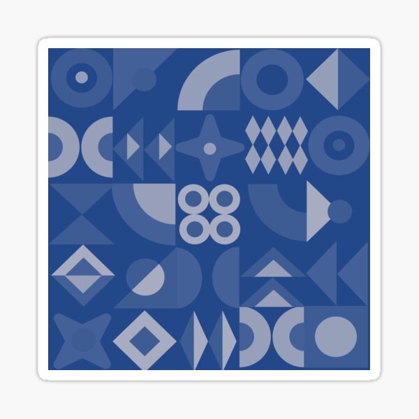 "Navy Blue Modern Simple Shapes - Geometric Pattern " Sticker for Sale ...
