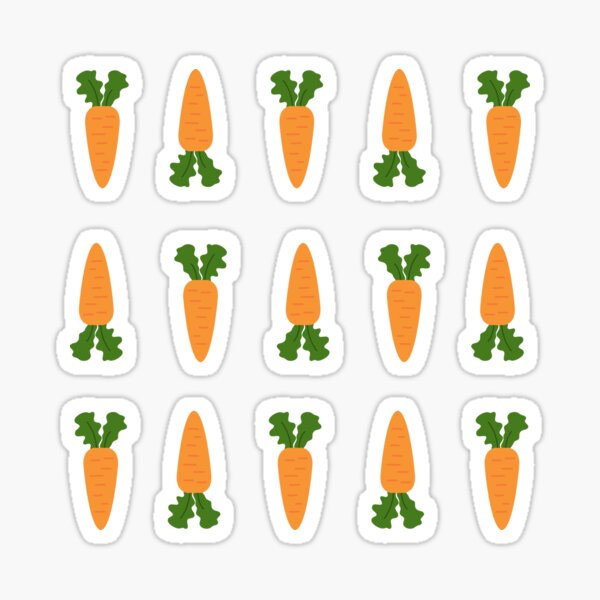 "Rows of carrots" Sticker by Balibee93 | Redbubble