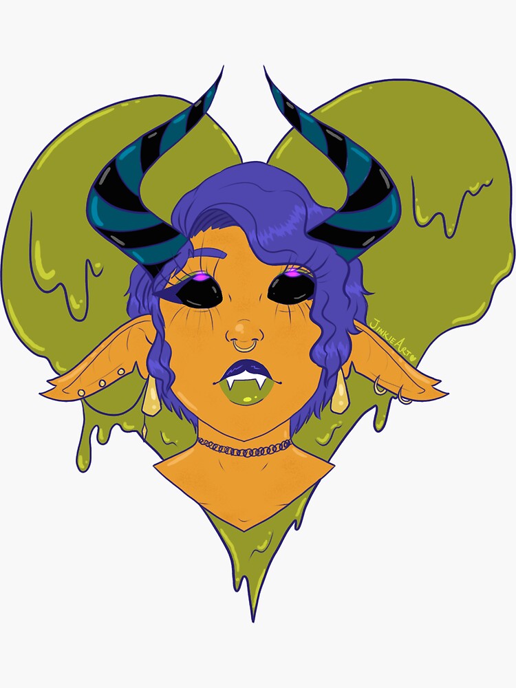 "Melty Heart" Sticker by JinkieArt | Redbubble