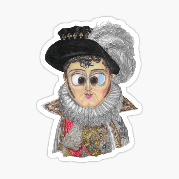 "Prince Jerome Bonaparte: Animation-Style Portrait" Sticker for Sale by ...
