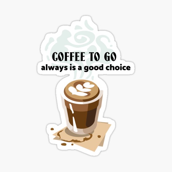 " Coffee to go" Sticker by Mervelinne | Redbubble