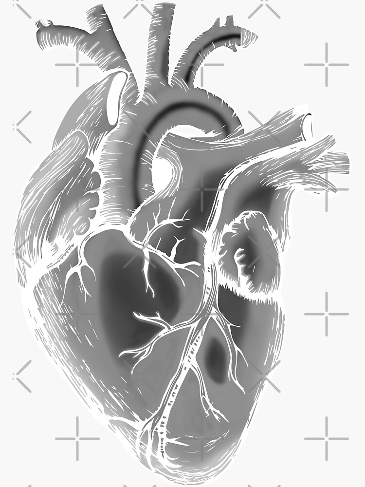 "Negative Heart" Sticker by SechsFabs | Redbubble