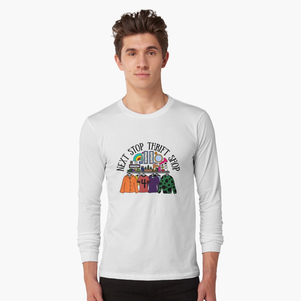 "Next Stop, Thrift Shop - Thrifting Love Illustration" Sticker for Sale ...
