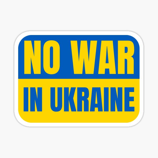 No War Sticker Ukrainian Coat of Arms Cow Sticker Peace Between Russia ...