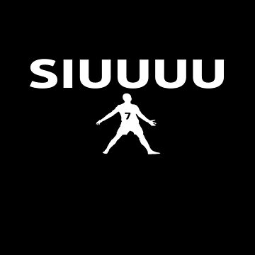 "Siuuu" Sticker for Sale by hamzab7 | Redbubble
