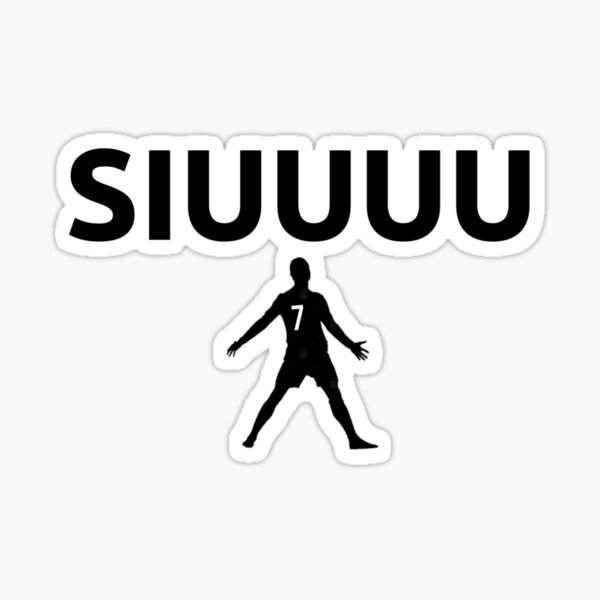 "Siuuu" Sticker for Sale by hamzab7 | Redbubble