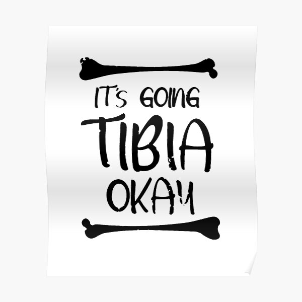 "It's Going Tibia Okay - Anatomy Jokes" Poster for Sale by Jeandabean9 ...
