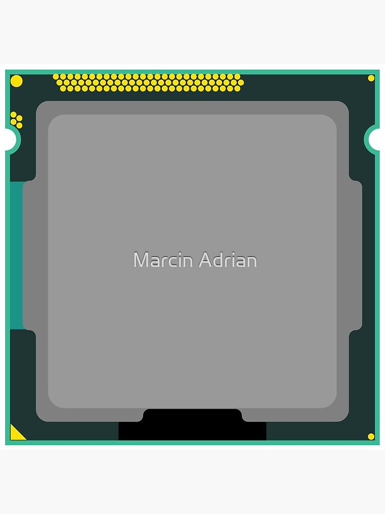 Lámina artística «cpu procesador intel core chip hardware para computadora pc placa base ...