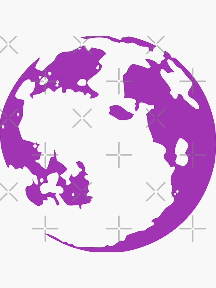 "The Purple Moon" Sticker by EffSharp | Redbubble