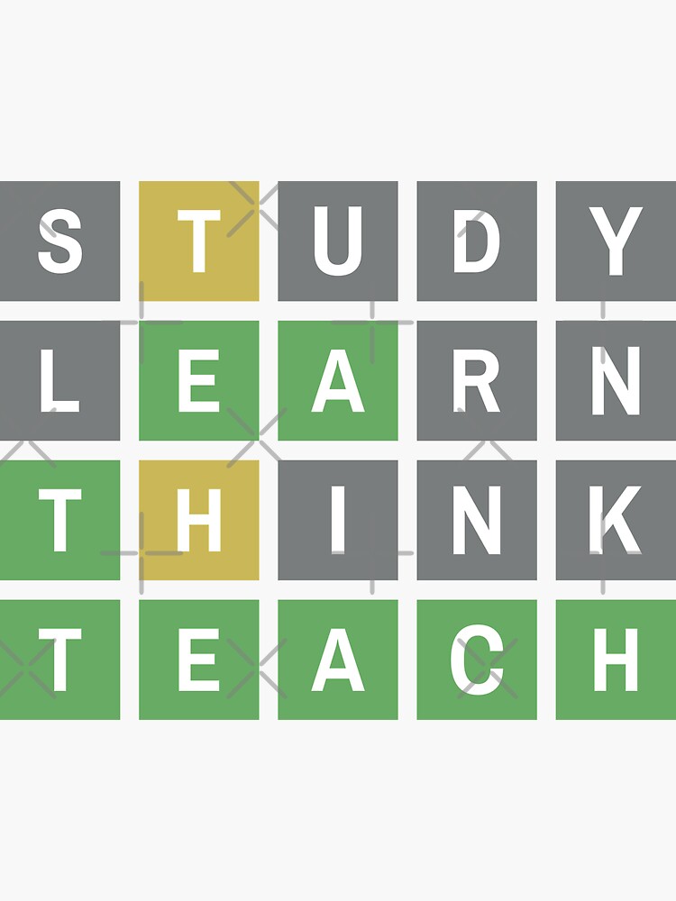 "Teach Wordle, Funny Wordle for Teachers" Sticker for Sale by ...