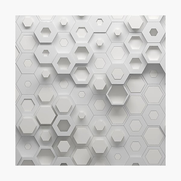 "Parametric hexagonal pattern, 3d illustration" Photographic Print by ...