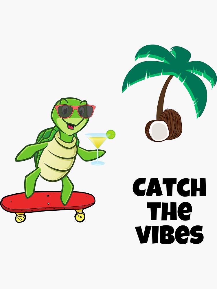 "Turtle vibing sticker pack" Sticker by Balance- | Redbubble