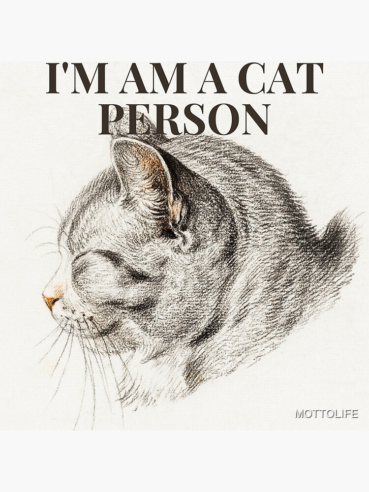 "CAT PERSON" Sticker by MOTTOLIFE | Redbubble