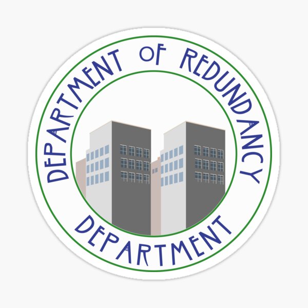 "Super Funny Government Dept Logo Humor" Sticker by Artsier | Redbubble