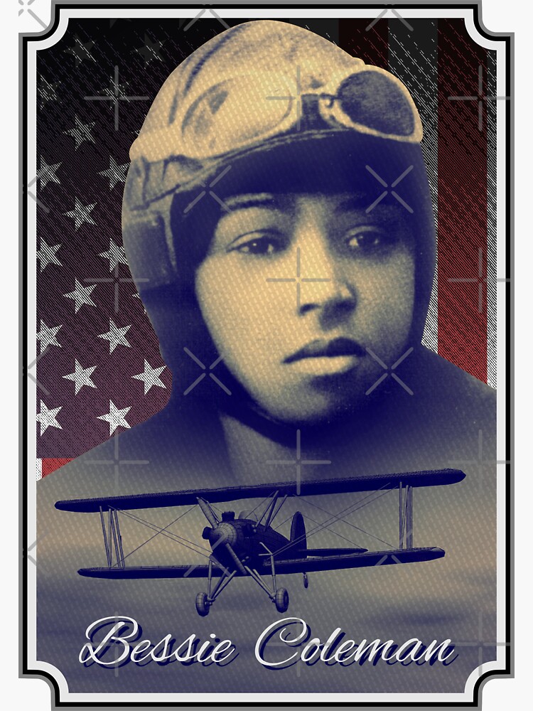 "Bessie Coleman ~ 1st Black Pilot Black History for Teachers" Sticker ...