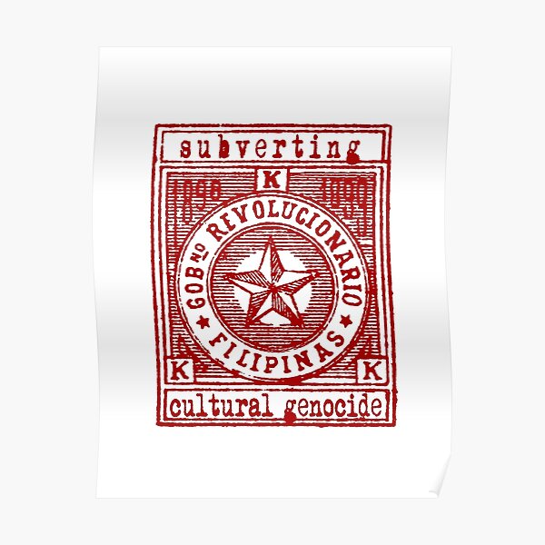 "Katipunan Certificate Stamp - Red" Poster for Sale by scg1521 | Redbubble