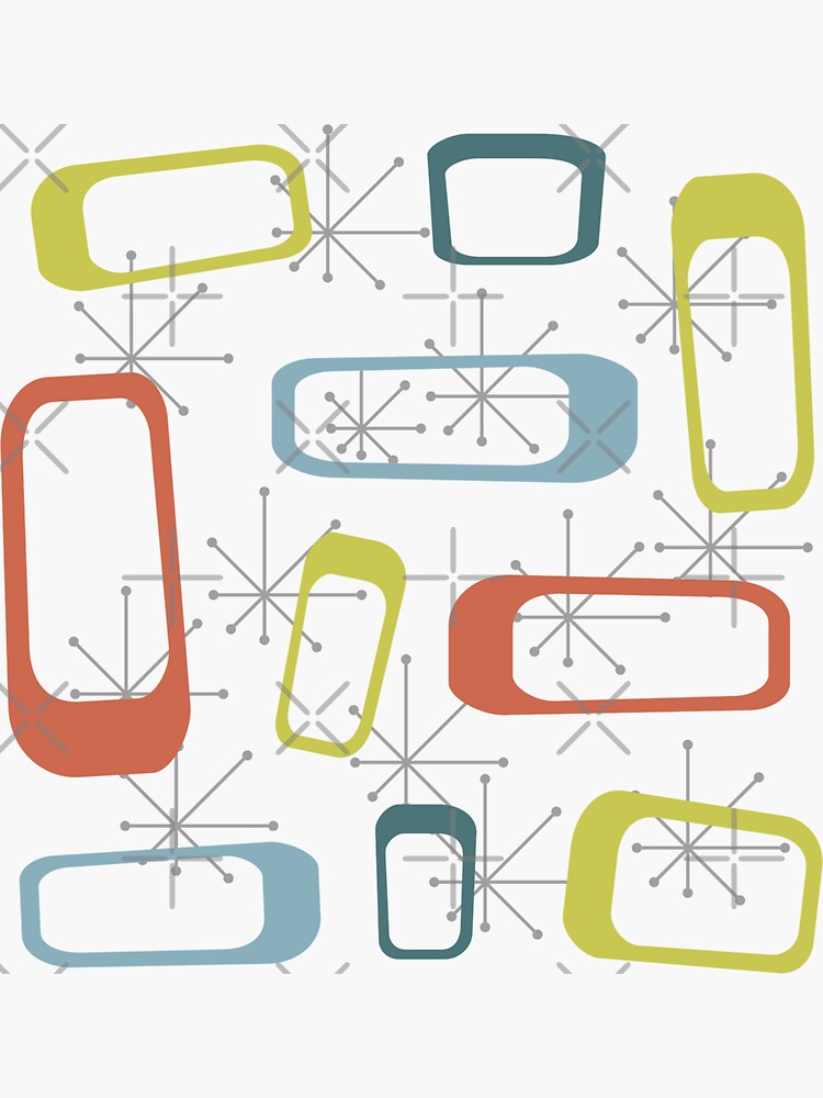 "Vintage Pattern - Retro Shapes - 50s pattern - Vintage Shape Pattern ...