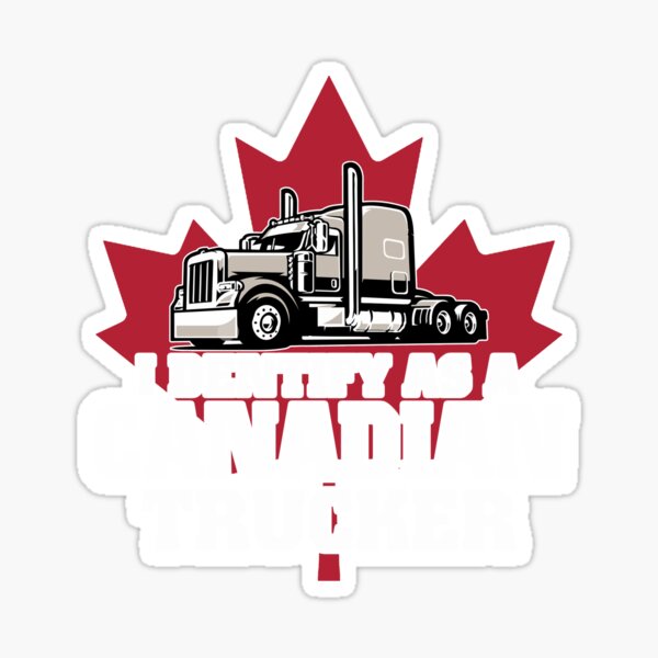 "I Identify As A Canadian Trucker Support 2022" Sticker for Sale by ...