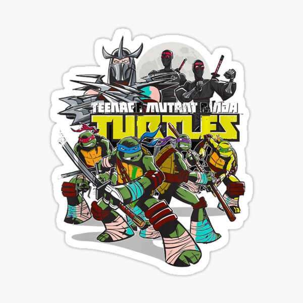 "TMNT Shredder Super villain With All Characters" Sticker for Sale by ...