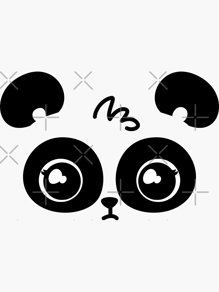 "Panda Face" Sticker for Sale by soniapascual | Redbubble