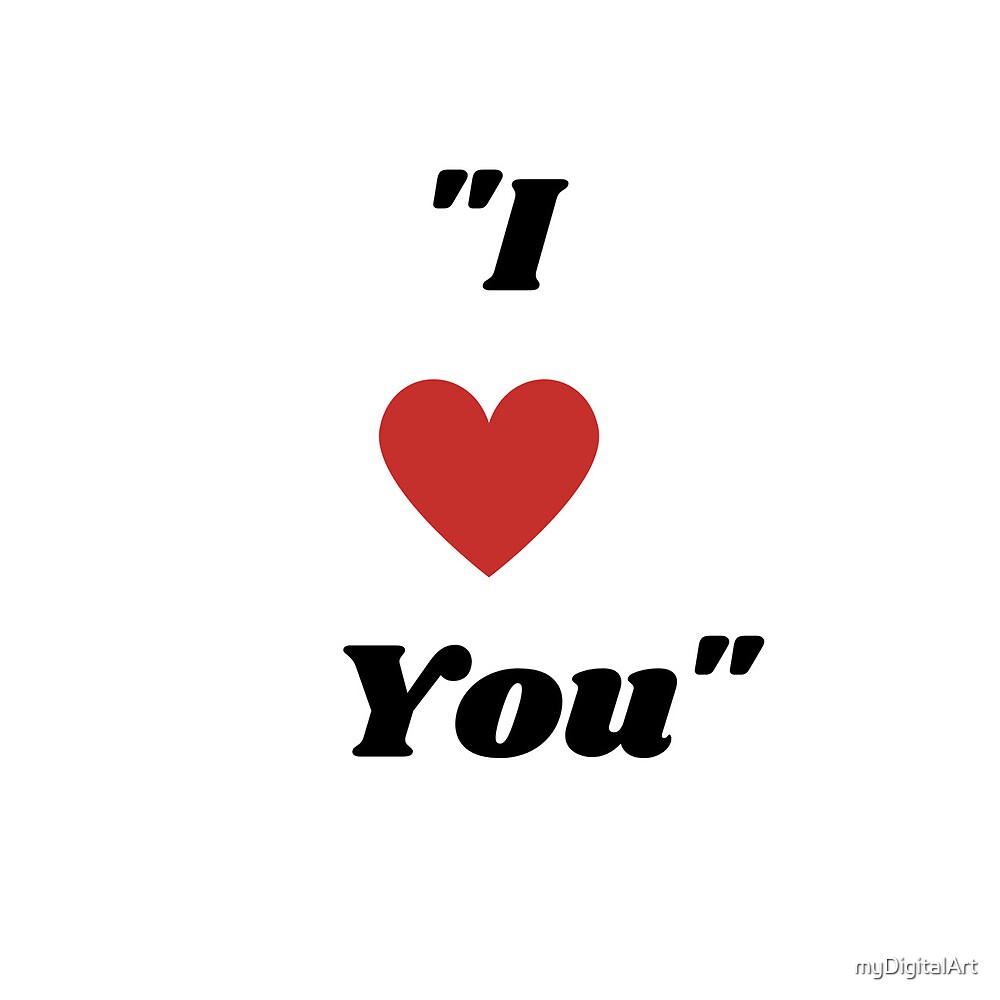 ""I Love You" Symbol Sticker" by myDigitalArt | Redbubble