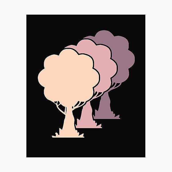 "Three trees in a row / forest / nature" Photographic Print for Sale by ...