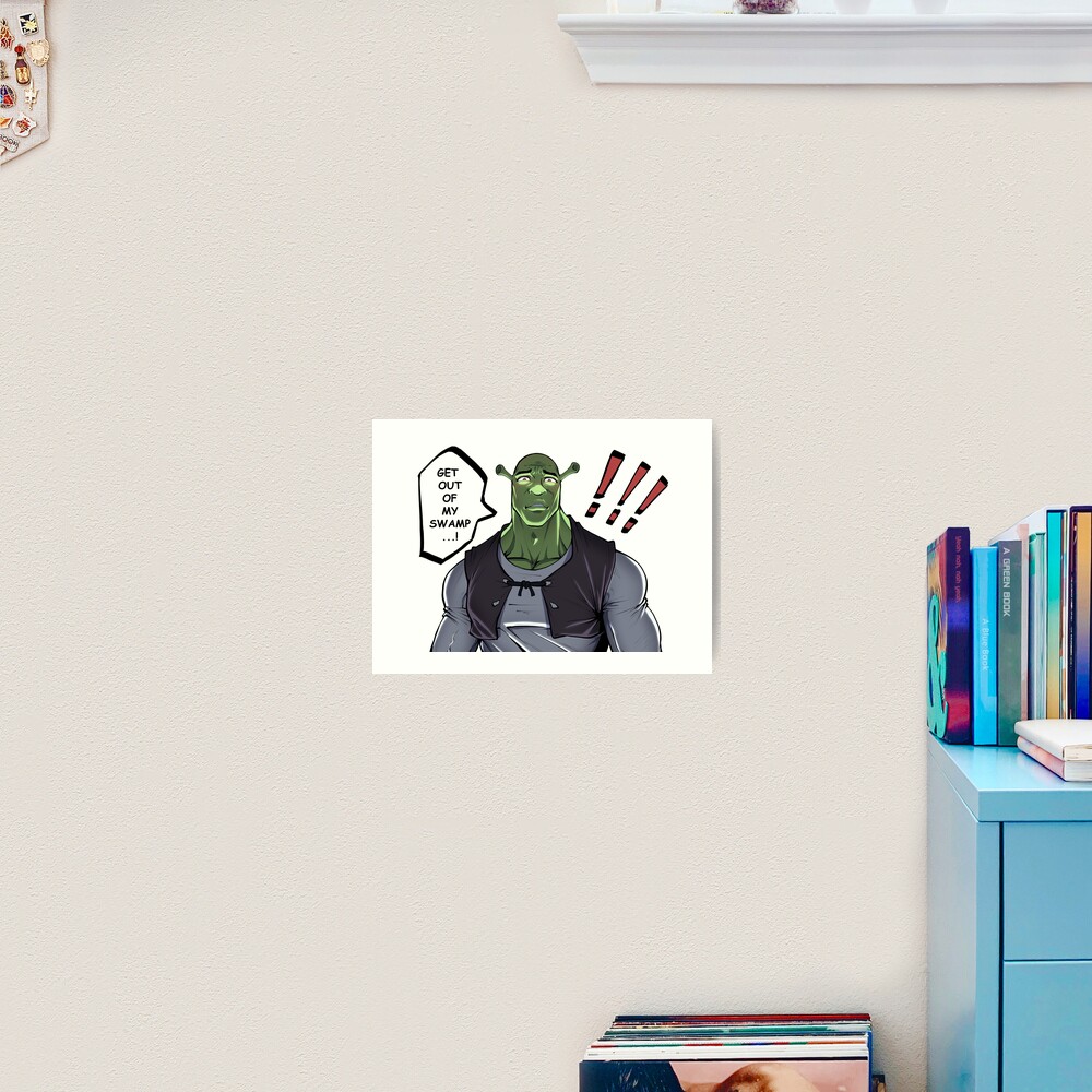 "Buff Shrek Meme" Art Print by ToomyWoomy | Redbubble
