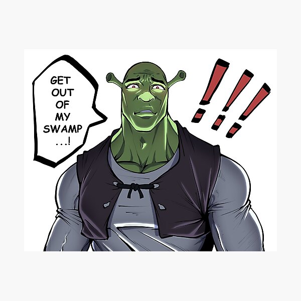 "Buff Shrek Meme" Photographic Print by ToomyWoomy | Redbubble