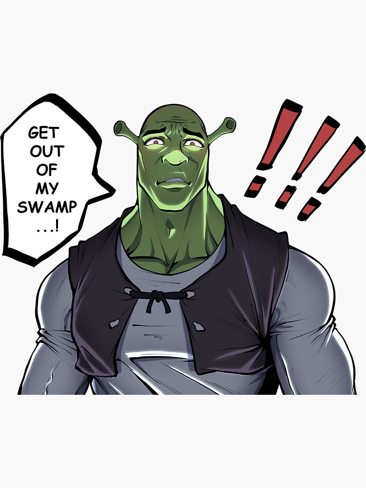 "Buff Shrek Meme" Sticker for Sale by ToomyWoomy | Redbubble