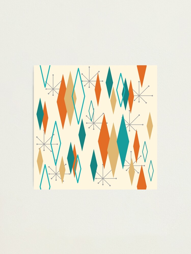 "Vintage 1950s triangle design pattern - Mid-Century Modern ...