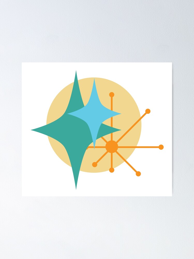 "Simple Retro Shapes - Vintage Shapes - Mid-Century Modern" Poster by ...