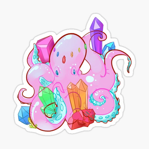 "Crystal Octo" Sticker for Sale by BornASin | Redbubble