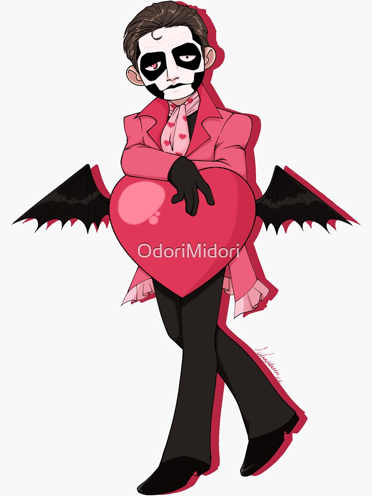 "Valentines day Cardinal Copia" Sticker by OdoriMidori | Redbubble