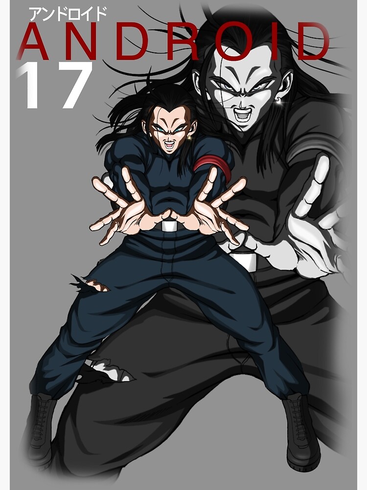 "Android 17 fan art" Poster for Sale by art-by-tjaep | Redbubble