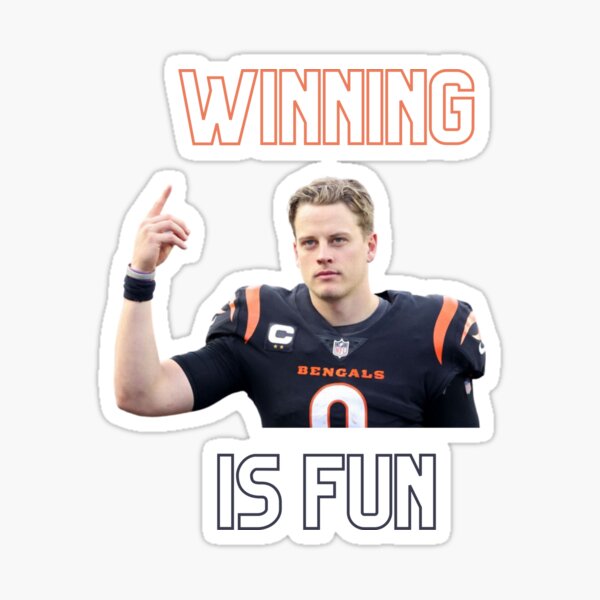 "Joe Burrow WINNING IS FUN " Sticker by yassermarz | Redbubble