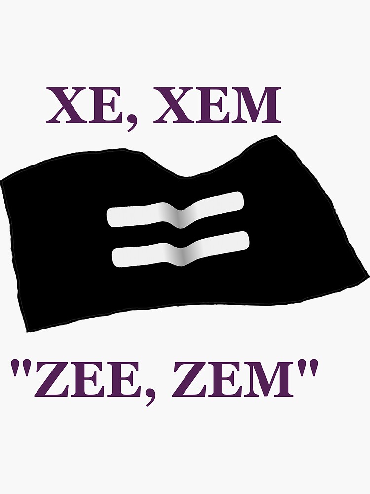 "Xe, Xem Pronouns" Sticker by CWINK | Redbubble