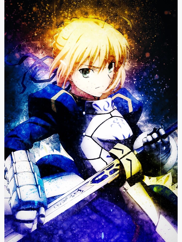 "Saber Fate Stay Night Anime Girl Waifu" Poster by Lottierat | Redbubble