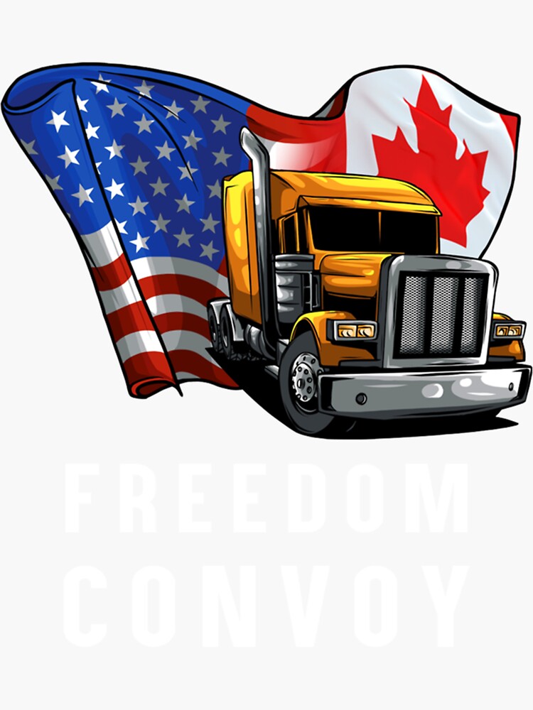 "Canada Flag Freedom Convoy 2022 Canadian Trucker Maple Leaf" Sticker ...