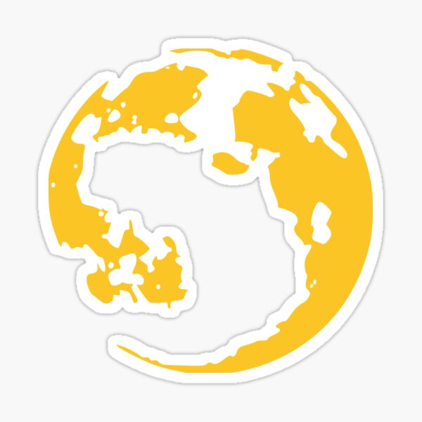 "The Bright Orange Moon" Sticker by EffSharp | Redbubble