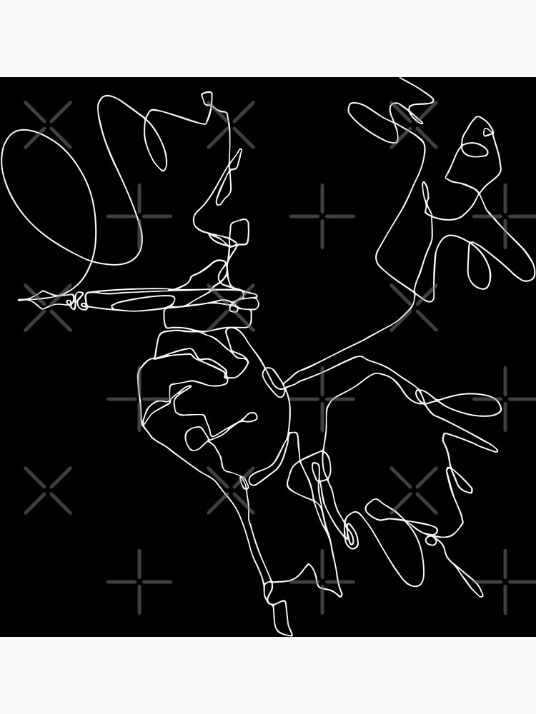 "One Line Minimalist Art, Single Continues Line Minimal Drawing of Ink ...