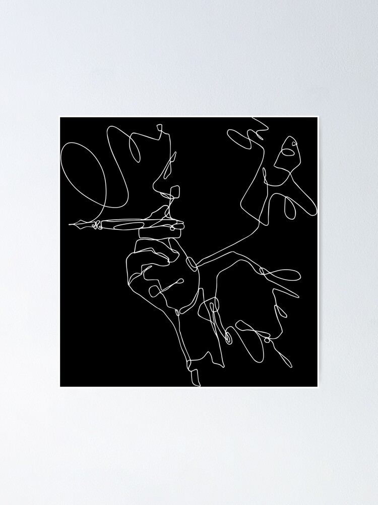 "One Line Minimalist Art, Single Continues Line Minimal Drawing of Ink ...